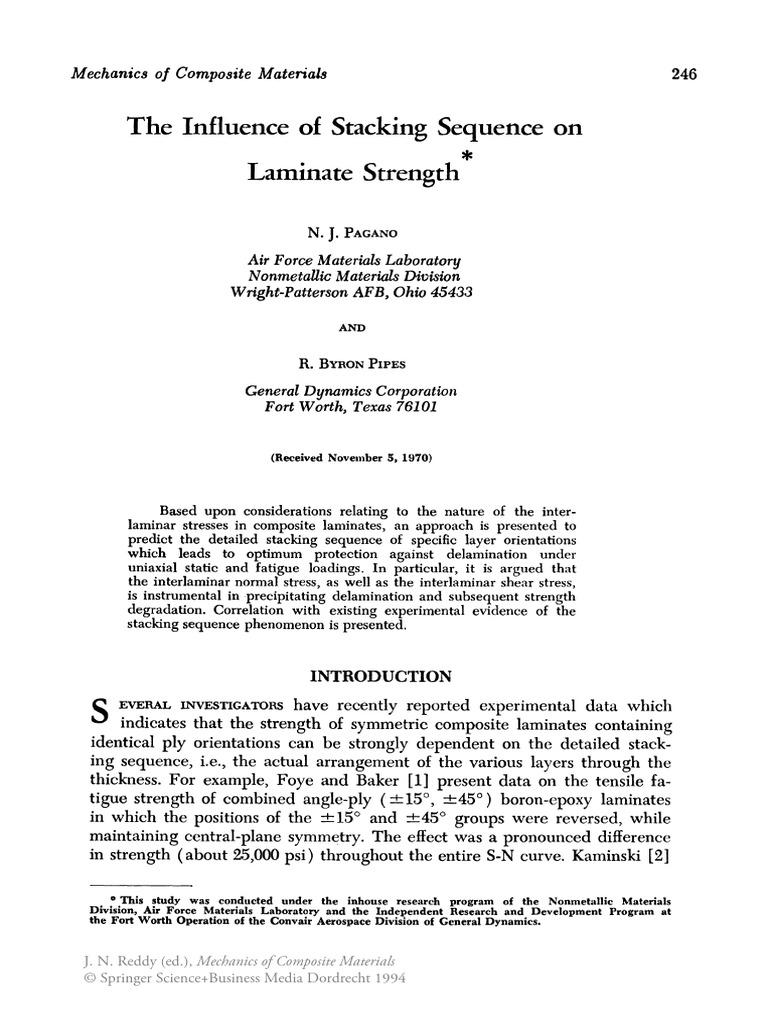Stacking Sequence Impact on Laminate Strength | PDF | Strength Of ...