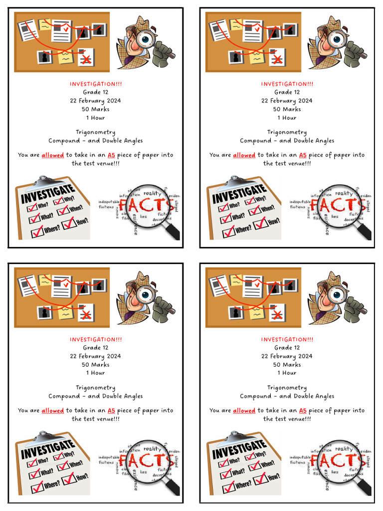INVESTIGATION - Grade 12 Scope | PDF