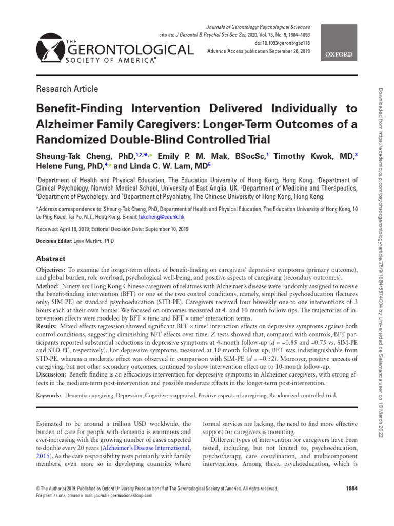 Cheng Et Al. - 2020 - Benefit-Finding Intervention Delivered ...