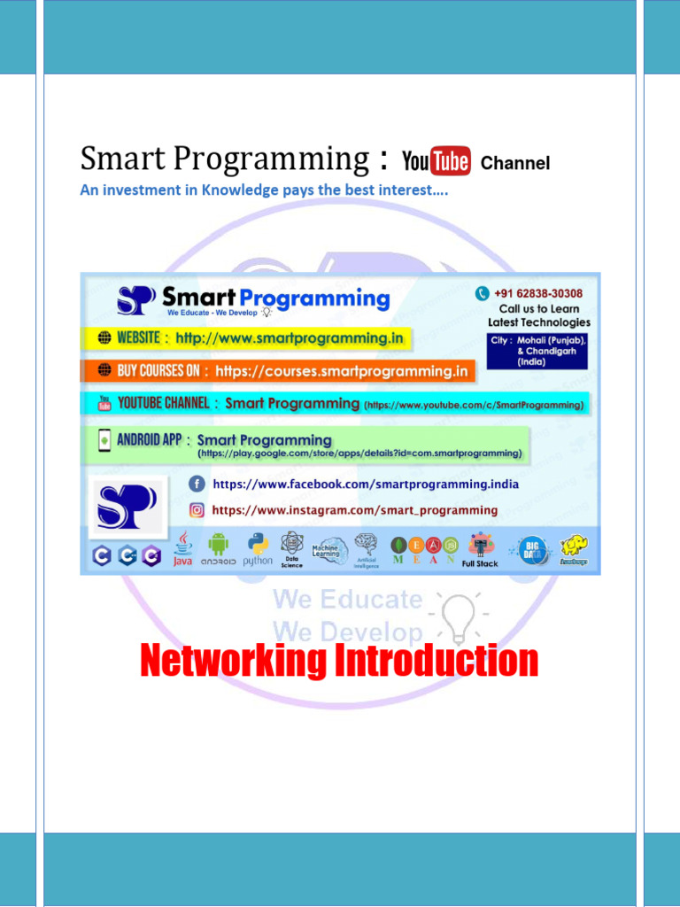 Networking Introduction: Smart Programming | PDF | Computer Network | Port (Computer Networking)