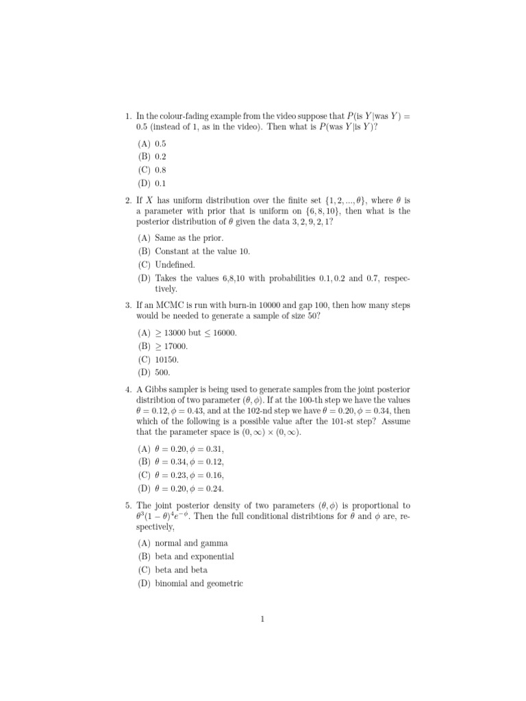 MCQ On Descriptive Statistics | PDF