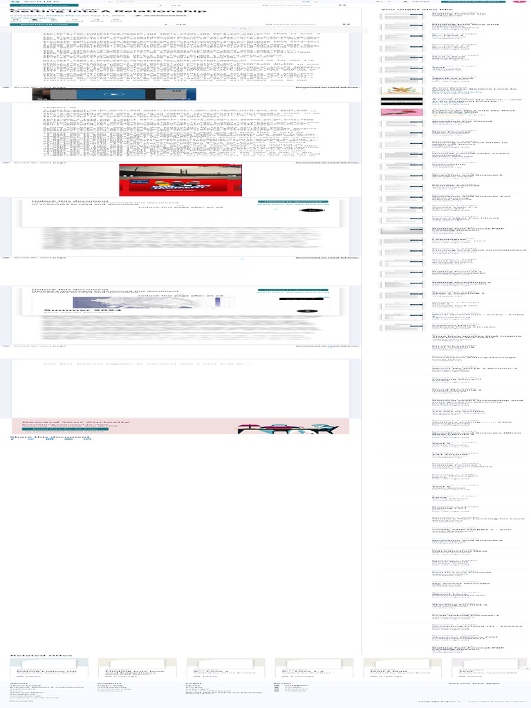 Getting Into A Relationship - PDF - Love | PDF | Love