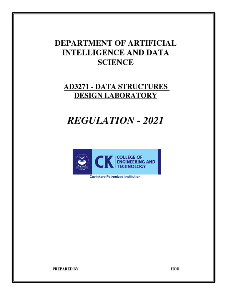 DATA STRUCTURES DESIGN LAB Manual | PDF | Queue (Abstract Data Type ... DATA STRUCTURES DESIGN LAB Manual | PDF | Queue (Abstract Data Type ...