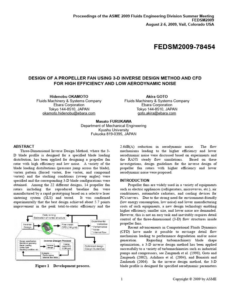 12_Design of a Propeller Fan Using 3-D Inverse Design Method and CFD for High Efficiency and Low ...