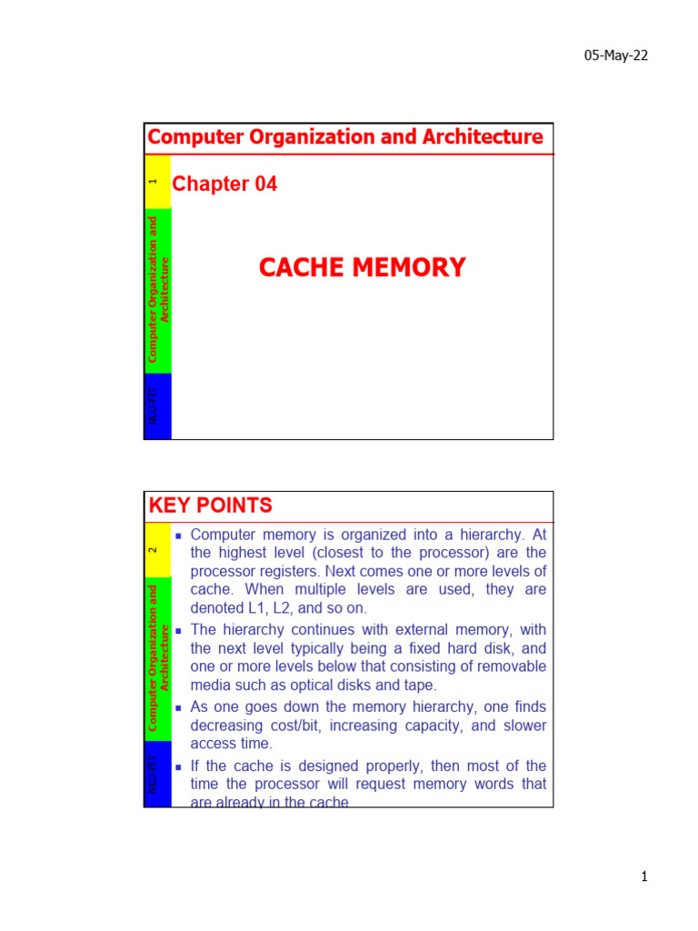Chapter04 | PDF | Computer Data Storage | Cpu Cache