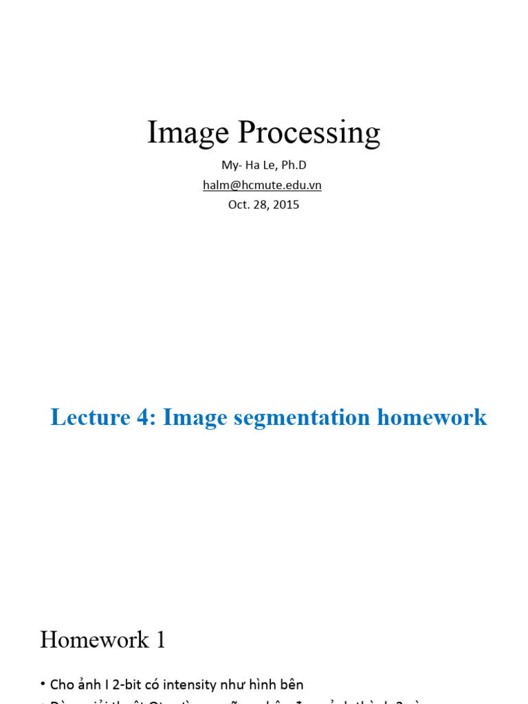 Lecture 4-Segmentation Homeworks | PDF