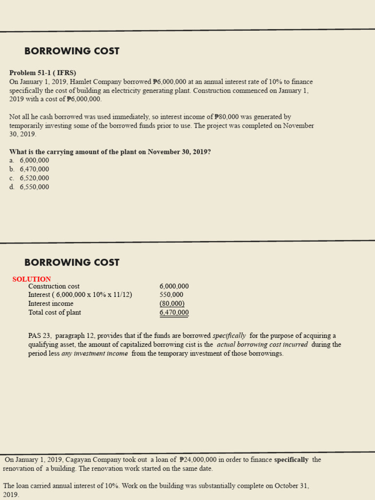 Capitalizing Borrowing Costs in Construction | PDF | Debt | Interest