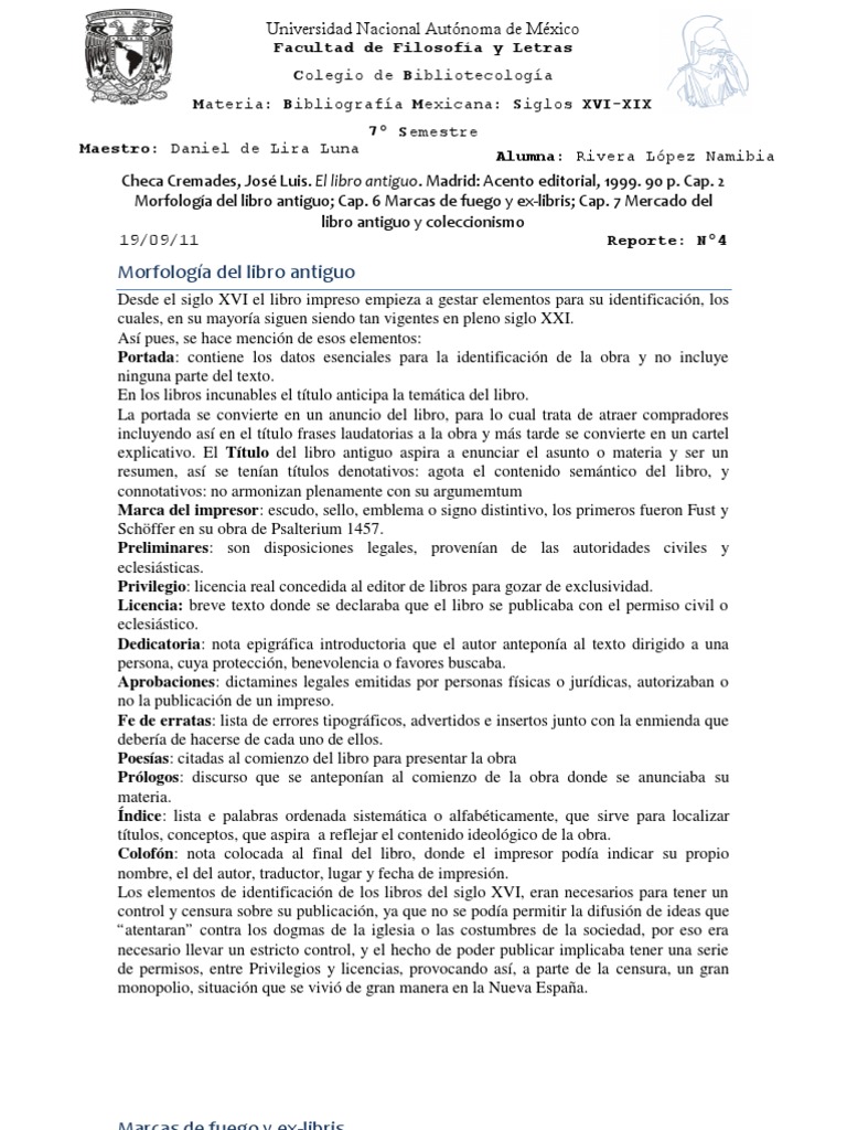 Morfología y Valor del Libro Antiguo | PDF | Libros | Tipografía