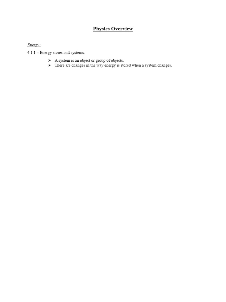 Physics Overview | PDF