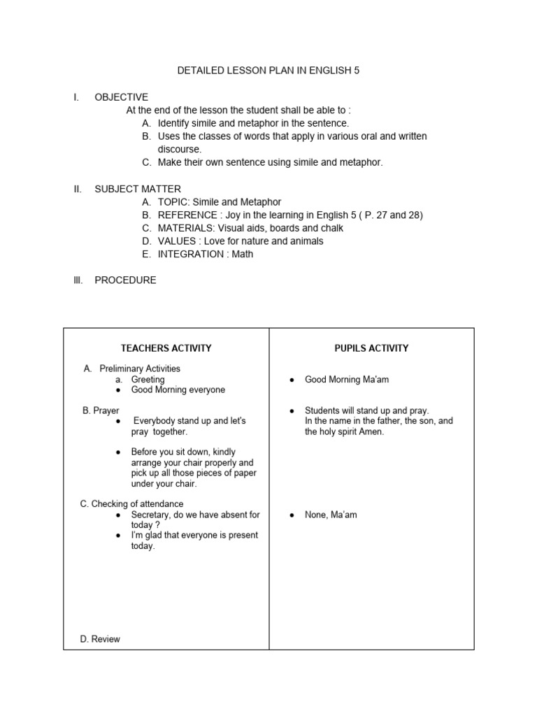 DETAILED-LESSON-PLAN-IN-ENGLISH-5-1 (1) | PDF | English Language ...