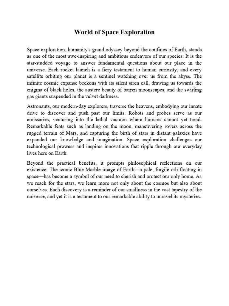 Journey Through Space Exploration | PDF | Social Science | Science ...