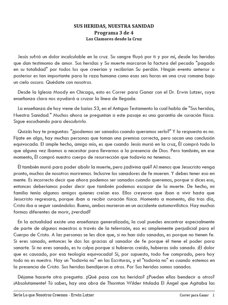 Nuestra Sanidad - 3-4 | PDF | Jesús | La resurrección de Jesús