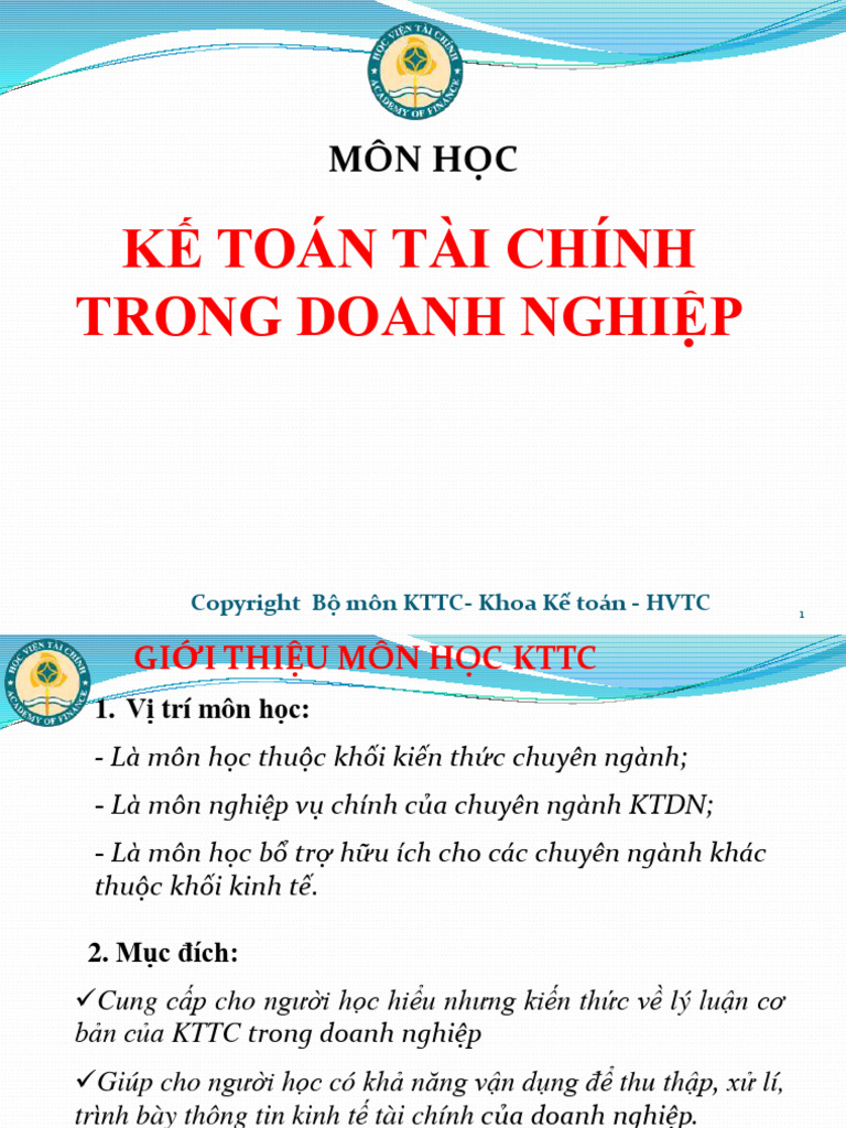 Chuong 1-KHÁI QUÁT KTTC TRONG DN | PDF