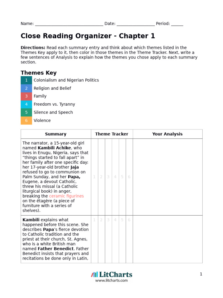 Chapter 1 Reading Organizer | PDF