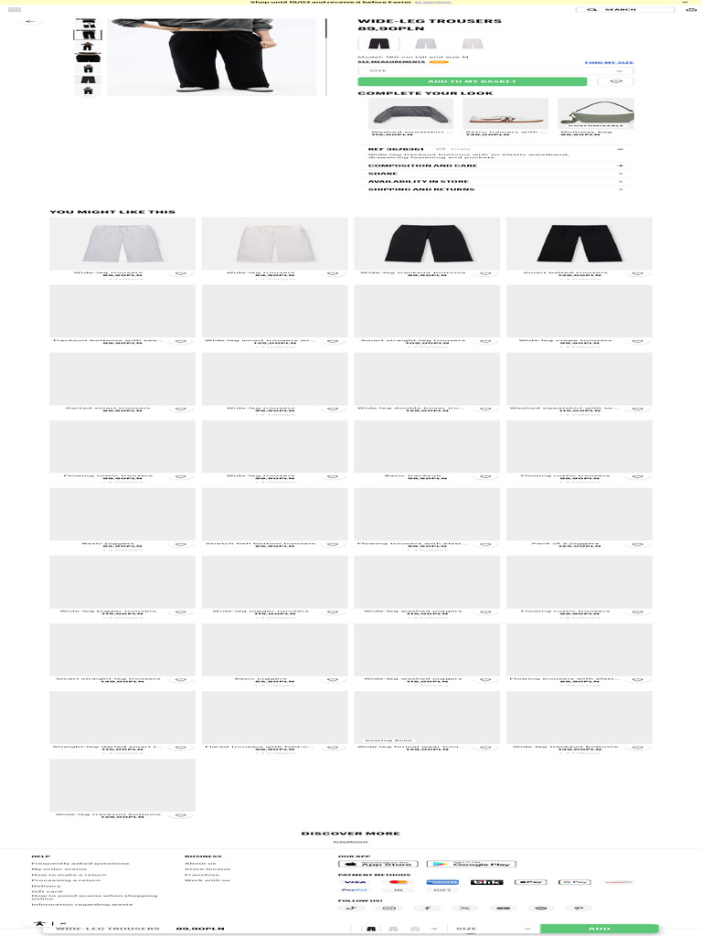 Wide-leg Trousers - PULL&BEAR | PDF | Fashion | Clothing