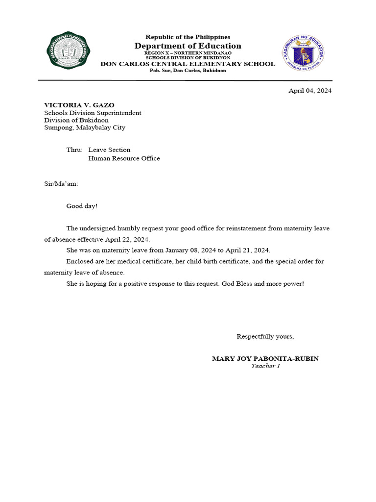 Reinstatement Letter | PDF