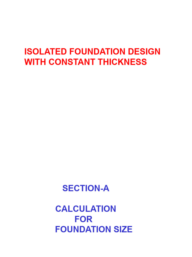 Isolated Foundation Design | PDF | Structural Engineering | Composite ...