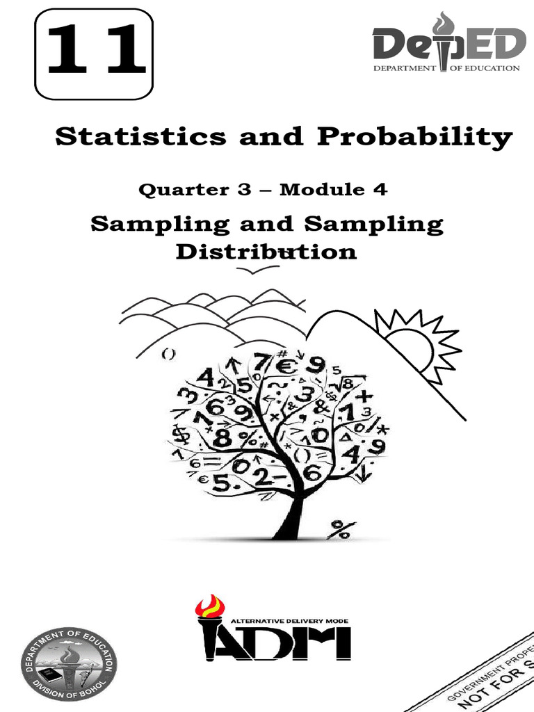 Stat - Prob 11 - Q3 - SLM - WK4 | PDF | Sampling (Statistics) | Mean