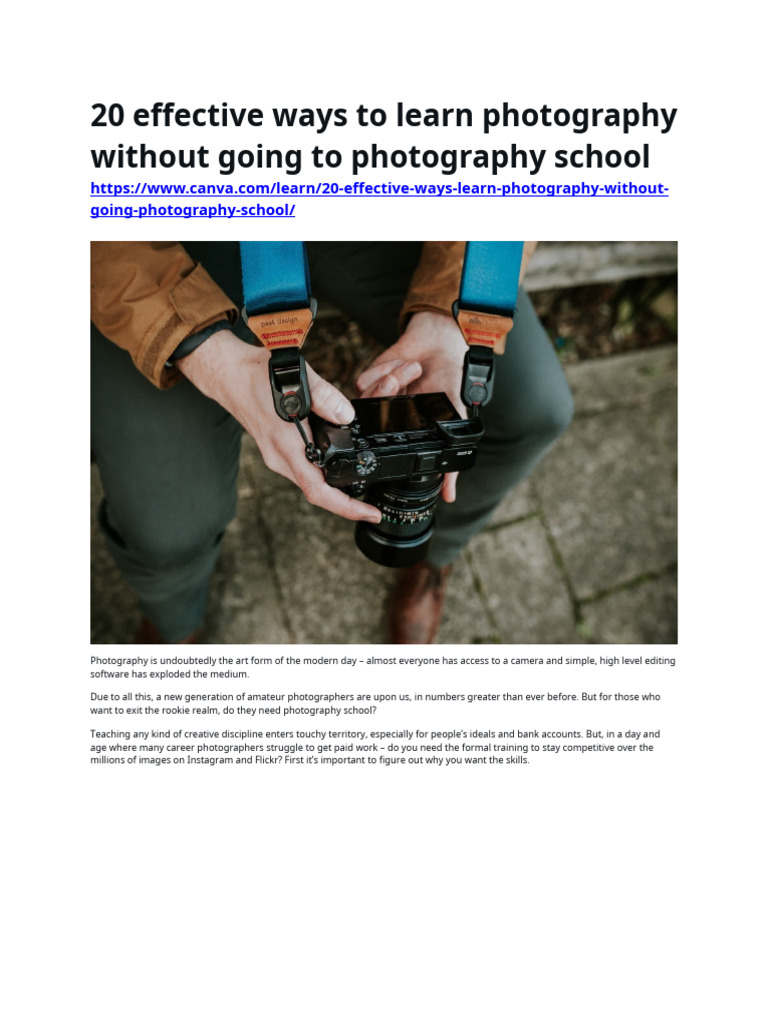 20 Effective Ways To Learn Photography Without Going To Photography ...