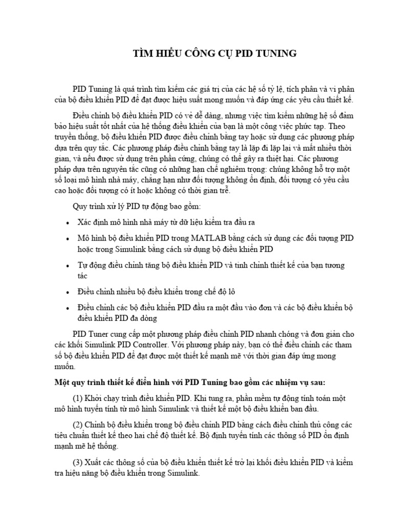 Công C PID Tuning | PDF