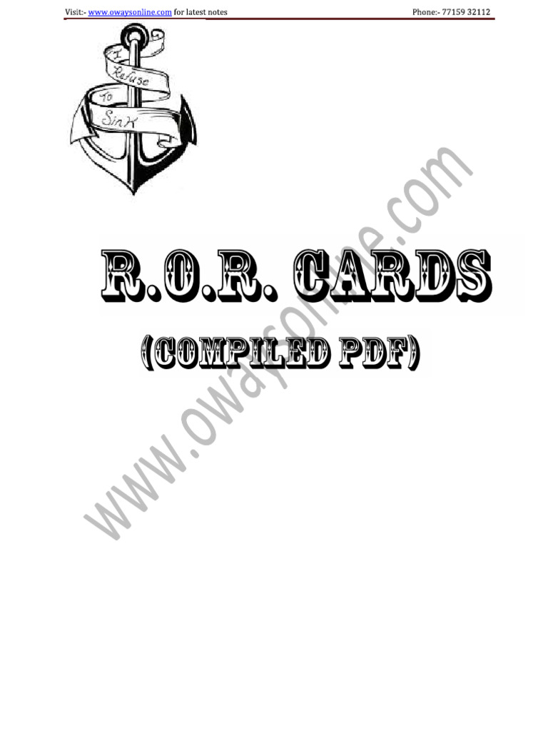 Ror Cards | PDF