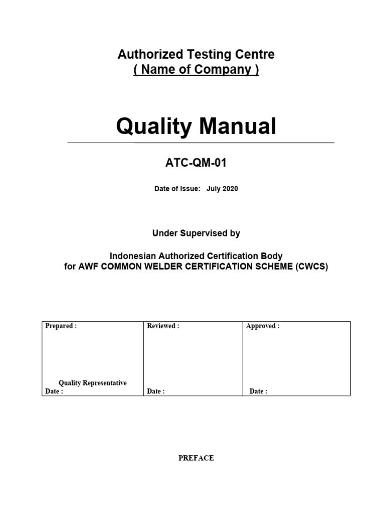 QM ATC Template | PDF | Welding | Construction