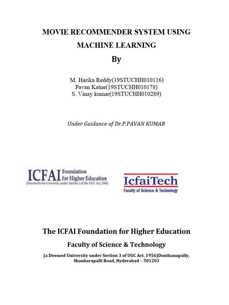 Movie Recommender System (Final Report) | PDF | Data Compression | Data