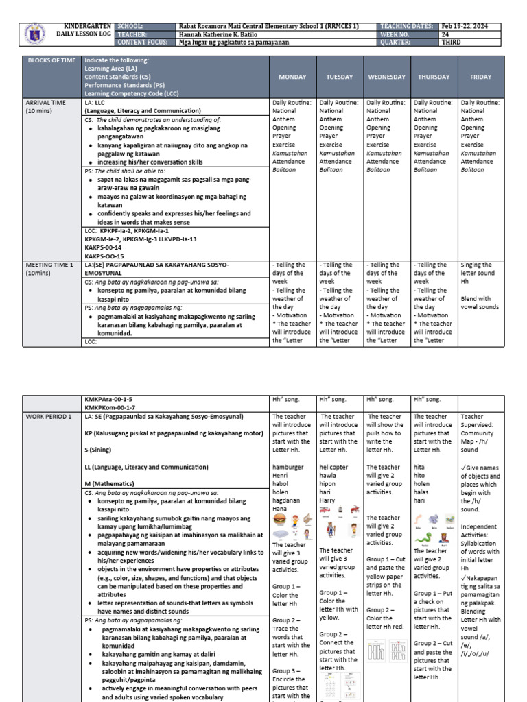 DLL_KINDER_Q3_W4 (OUR OWN) | PDF | Human Communication | Linguistics