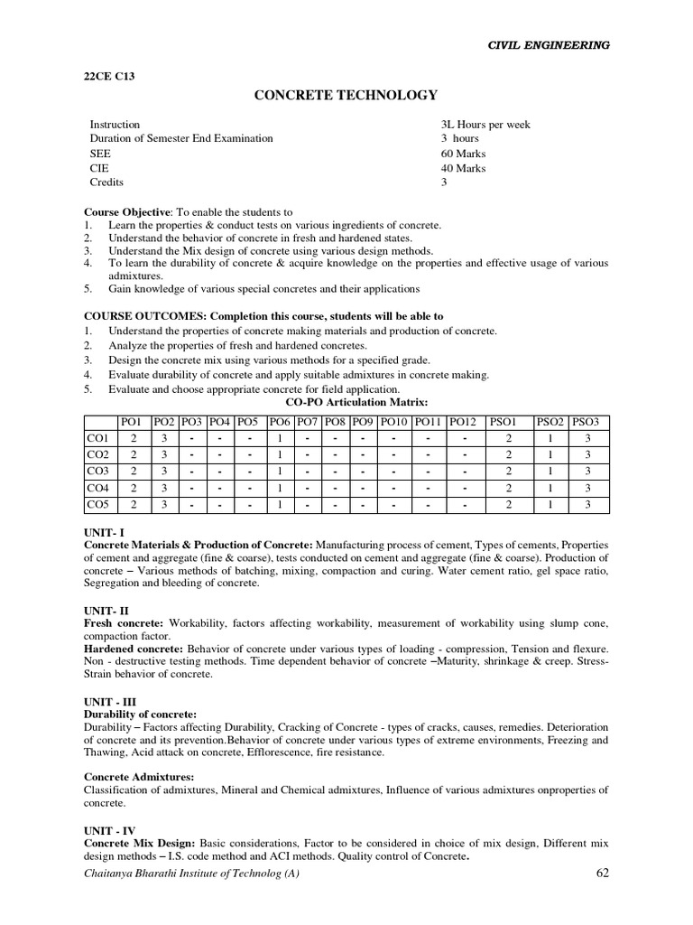 Concrete Technology | PDF | Concrete | Building Engineering