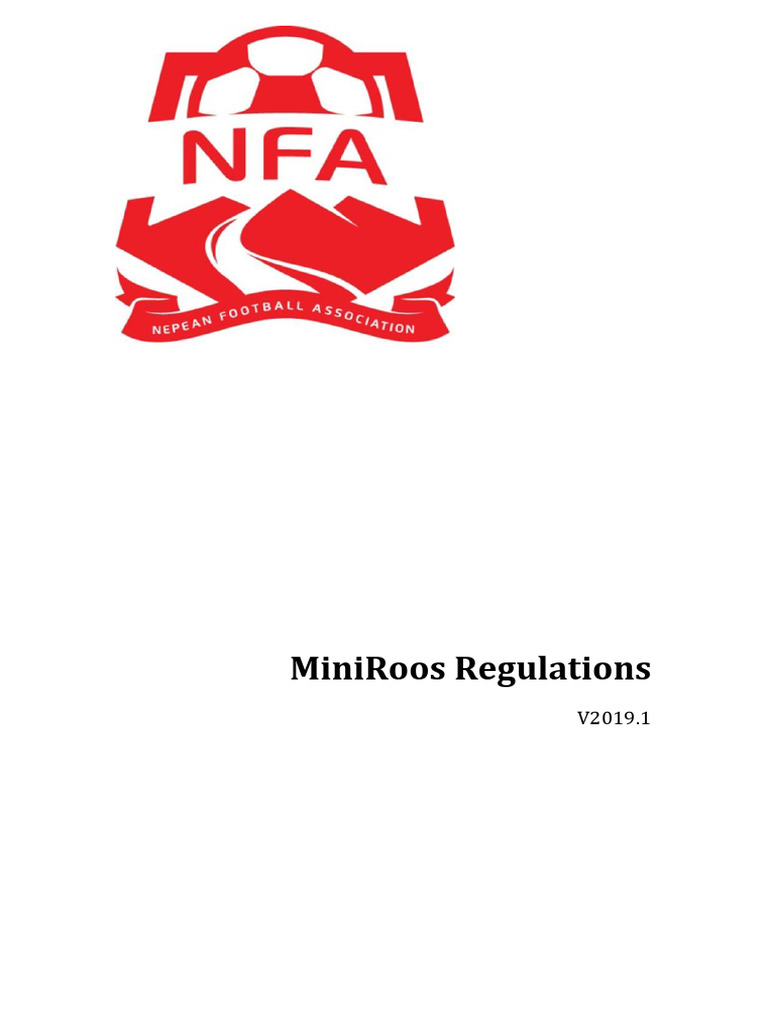 NFA MiniRoos Regulations 2019 | PDF | Sport Variants | Sports