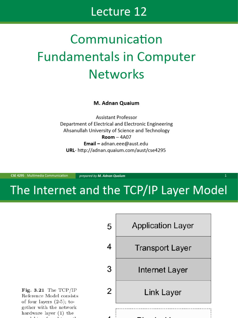 12 Communication Fundamentals H Pdf Internet Protocols