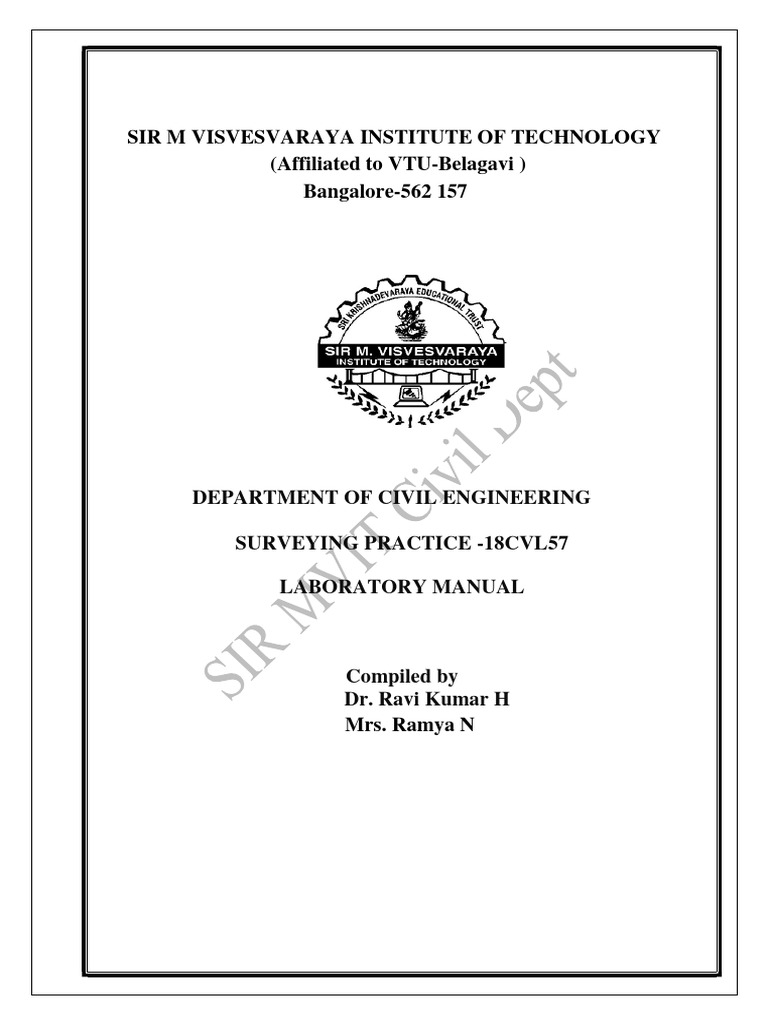 Lab Manual Survey | PDF | Surveying | Engineering