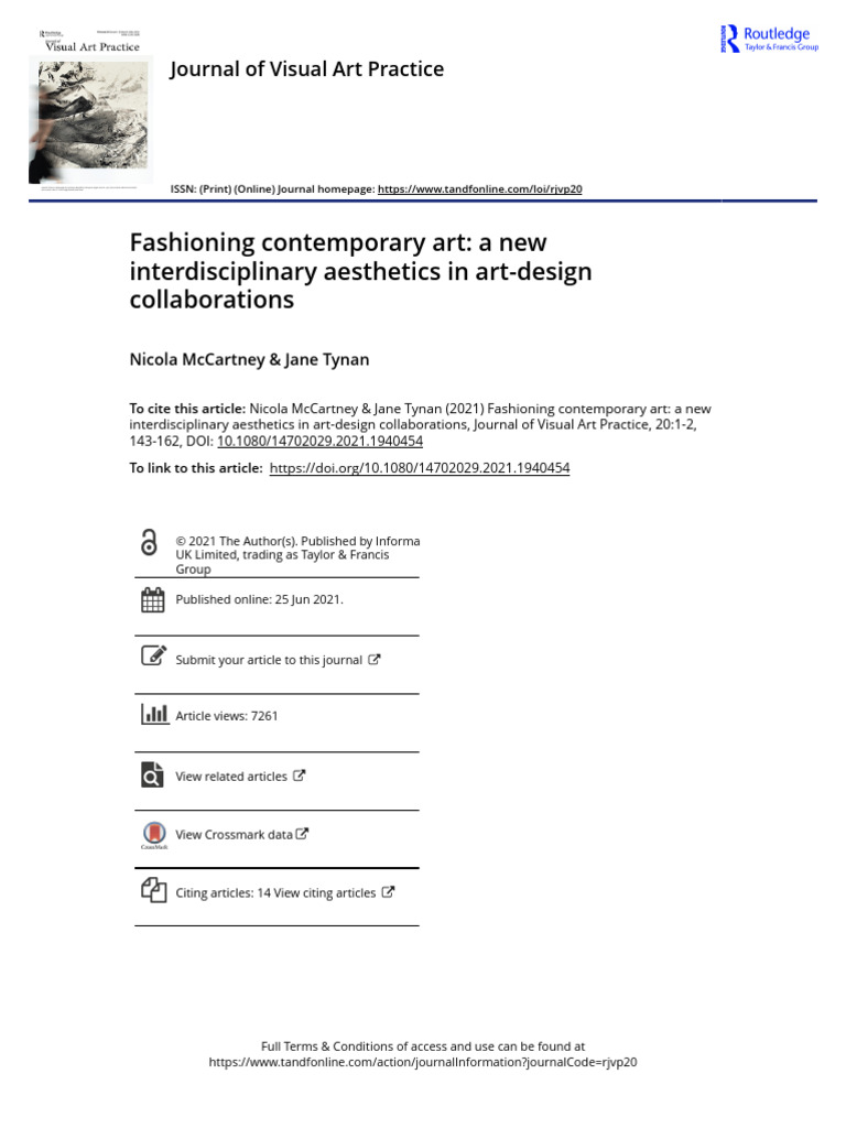 Fashioning Contemporary Art A New Interdisciplinary Aesthetics in Art ...