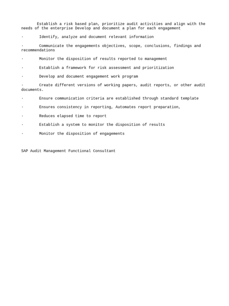 Establish A Risk Based Plan, Priori | PDF | Business | Finance & Money ...