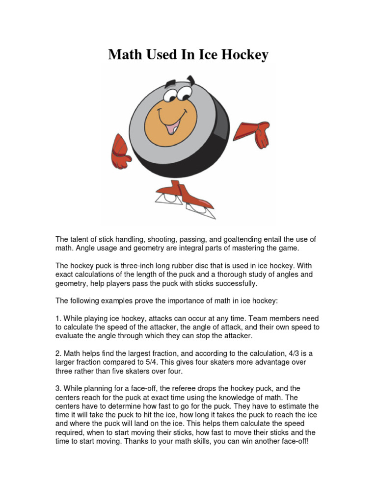 Hockey Math Project | PDF | Ice Hockey