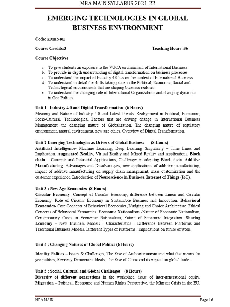 MBA IV Common Paper | PDF | Internet Of Things | Economies