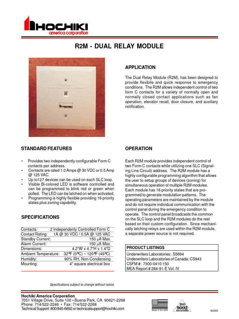 Module Giám Sát 2 Ngõ Vào R2M - DUAL RELAY MODULE | PDF | Relay ...