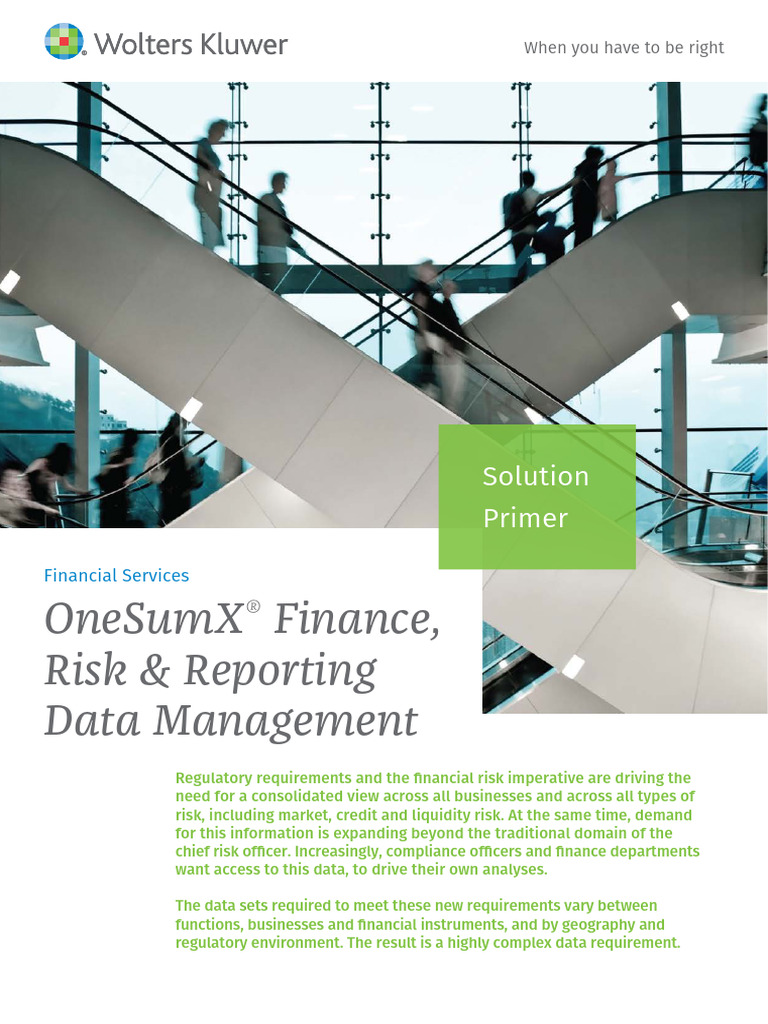 Wolters Kluwer Onesumx FRR Data Management Solution Primer | PDF ...