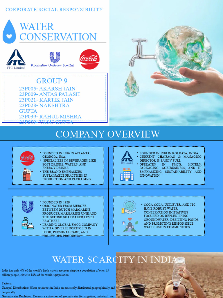 FMCG CSR On Water Conservation | PDF | Water Scarcity | Water Conservation