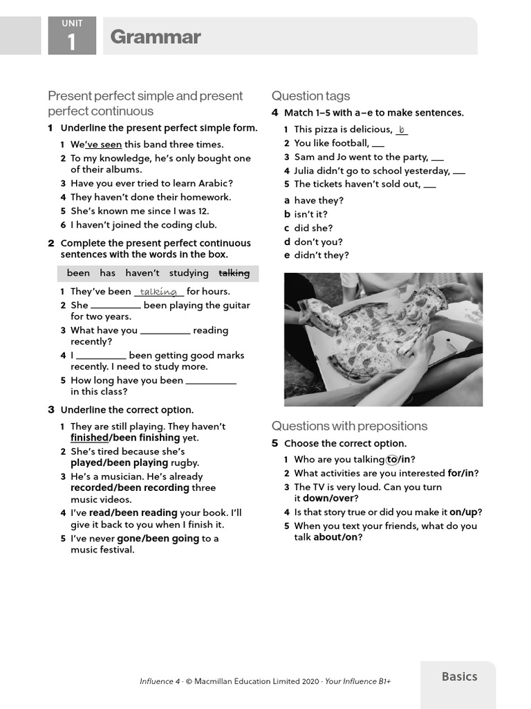 L4 B1PLUS U1 Grammar Basics | PDF | Self-Improvement