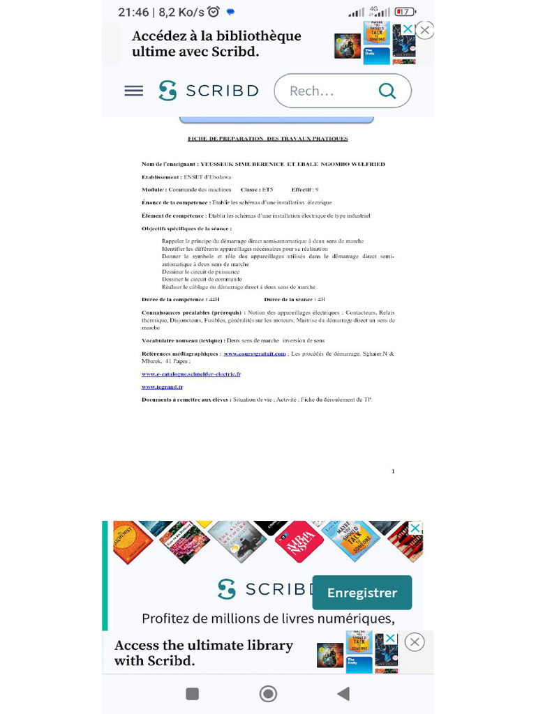 Démarrage Direct Deux Sens De Rotation Pdf