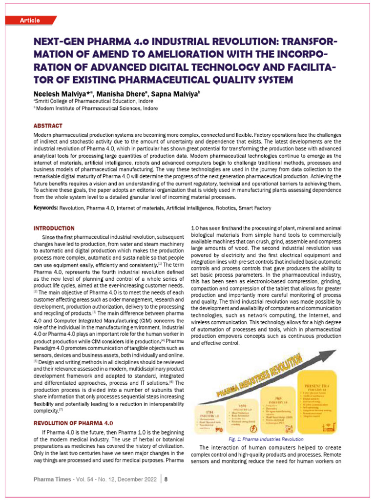 Pharma Times Pharma Next Gen 4.0 | PDF | Automation | Pharmaceutical ...