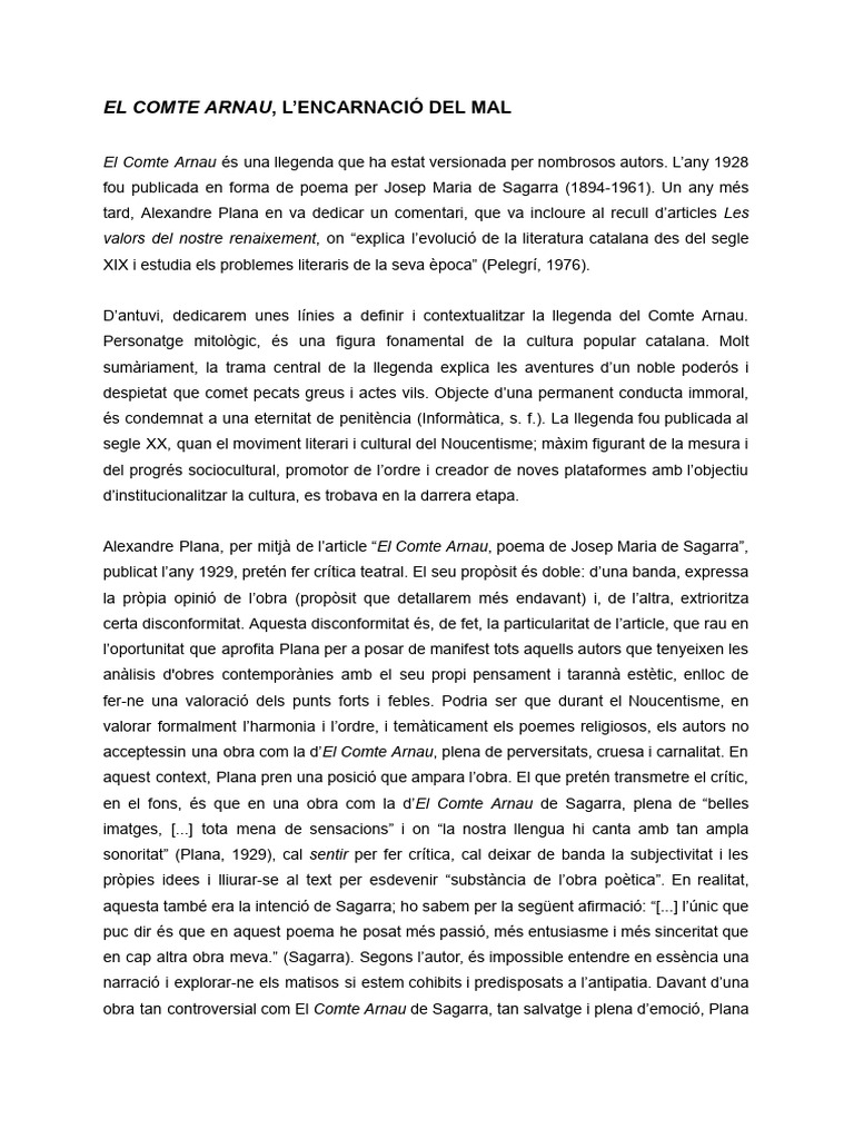 El Comte Arnau | PDF