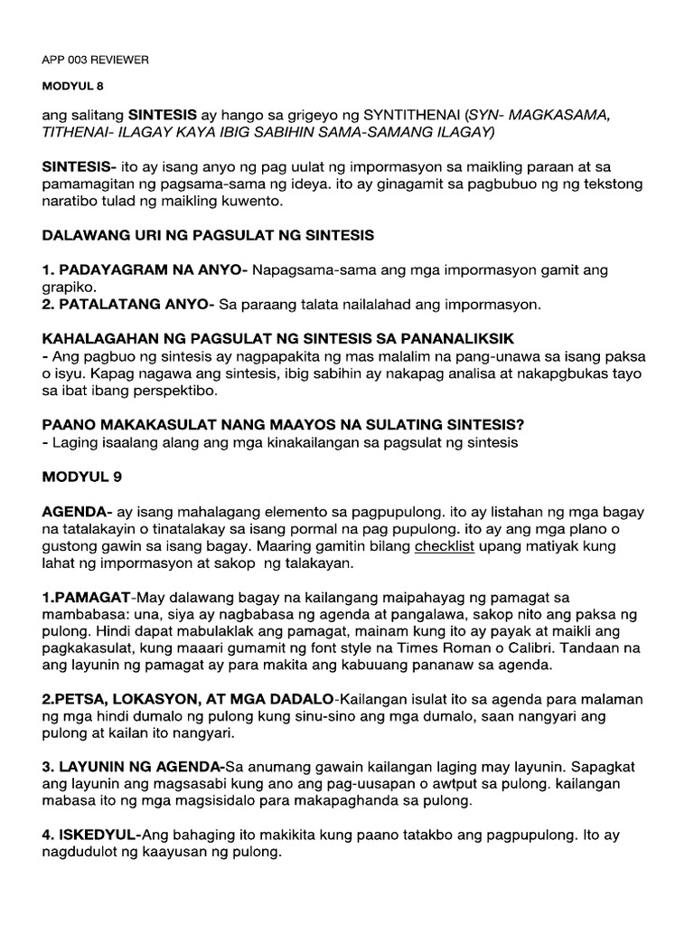 App 003 Reviewer 8 13 | PDF