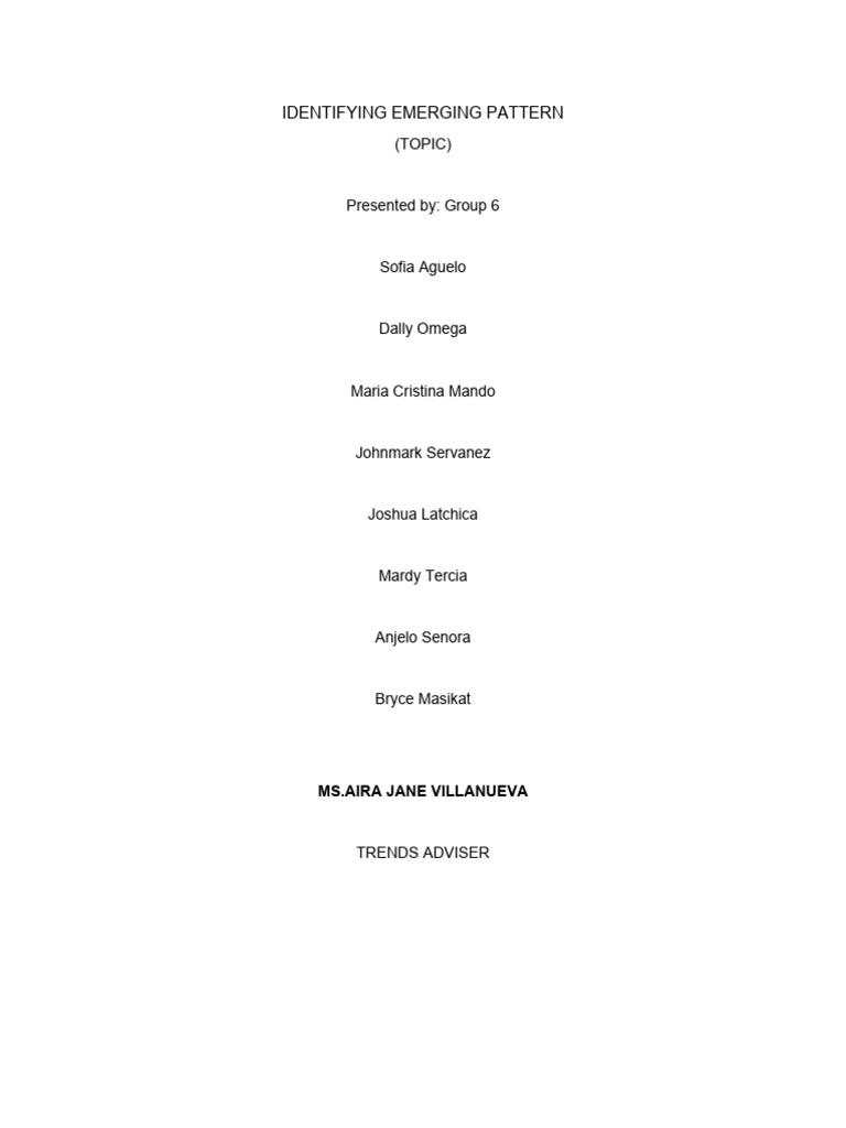 Identifying Emerging Pattern | PDF | Mental Processes | Neuroscience