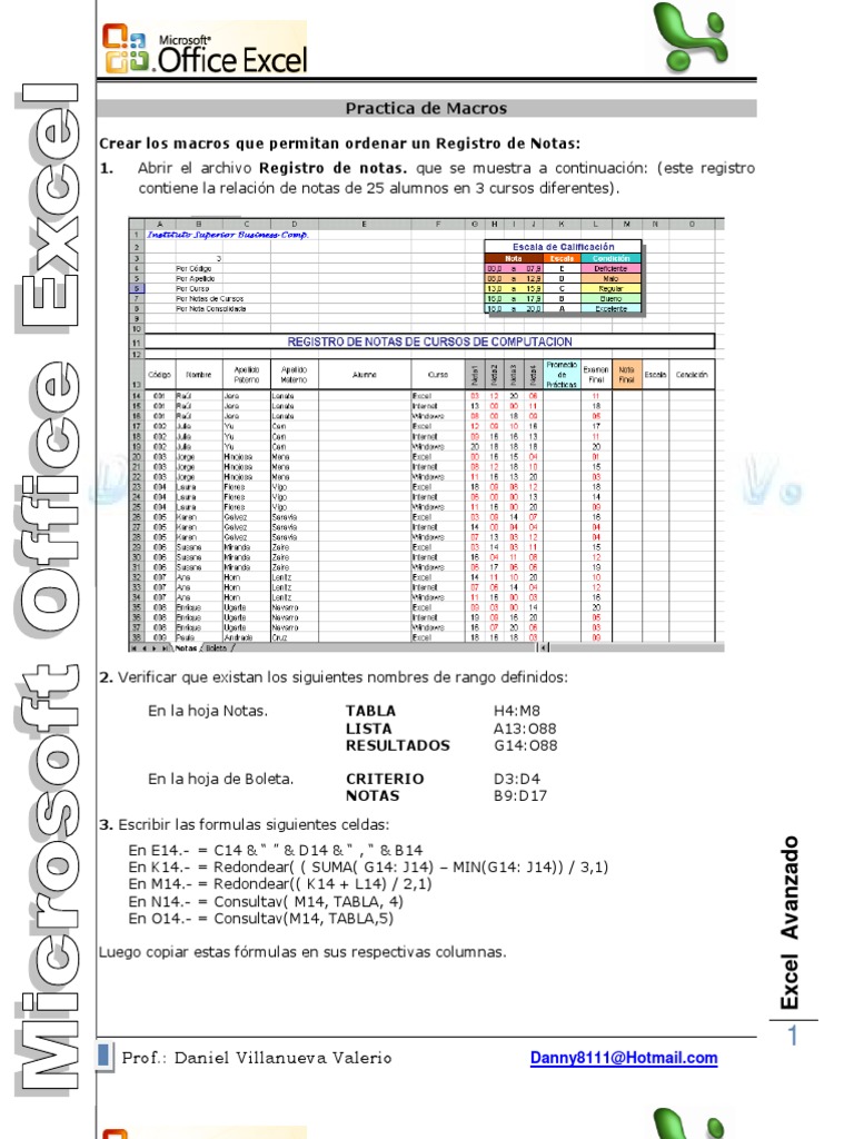 Practica De Macros Pdf Macro Informática Point And Click
