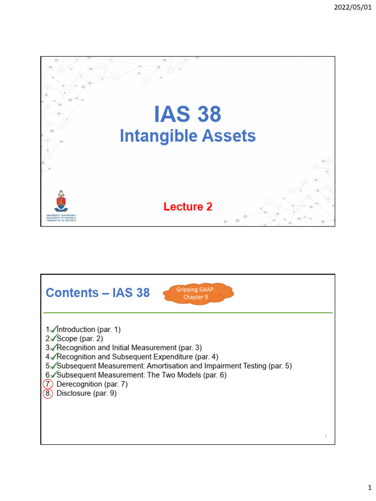 2a IAS 38 Intangible Assets class slides 2022 - Lecture 2 (colour)(2 ...