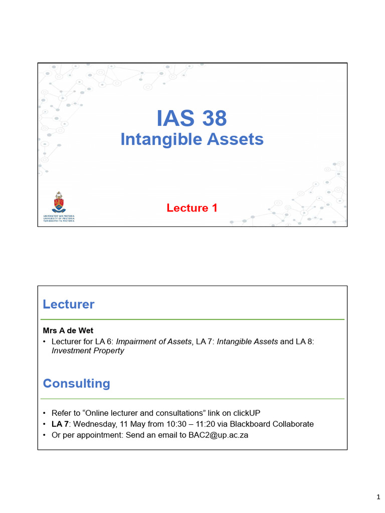Intangible Assets for Accounting Students | PDF | International ...