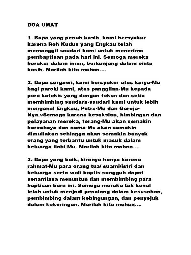 Doa Umat | PDF