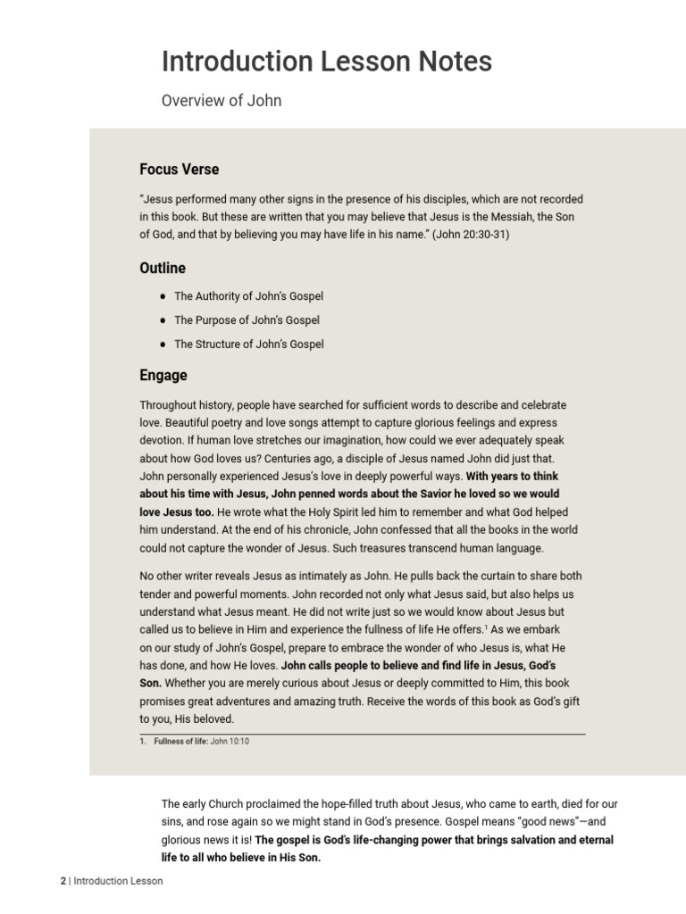 Intro John | Download Free PDF | John The Apostle | Gospel Of John